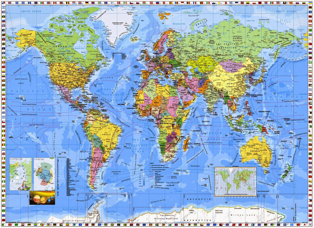 Full Page Printable Map Of The World | Adams Printable Map
