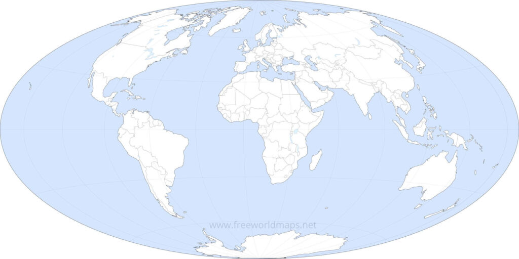 Large Blank Printable World Map | Adams Printable Map