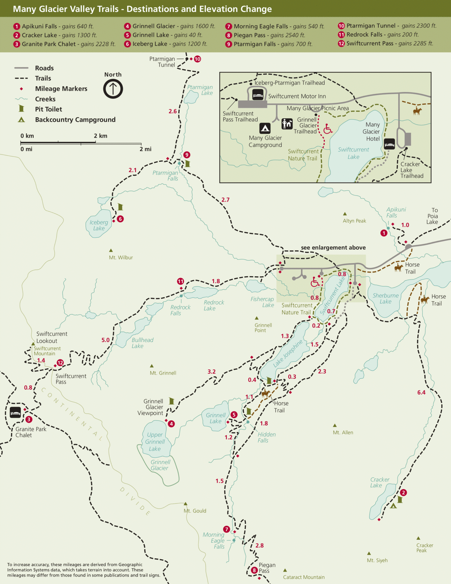 Printable Map Of Glacier National Park | Adams Printable Map