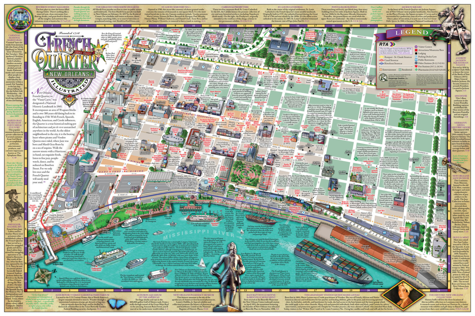 Printable Map Of French Quarter New Orleans | Adams Printable Map