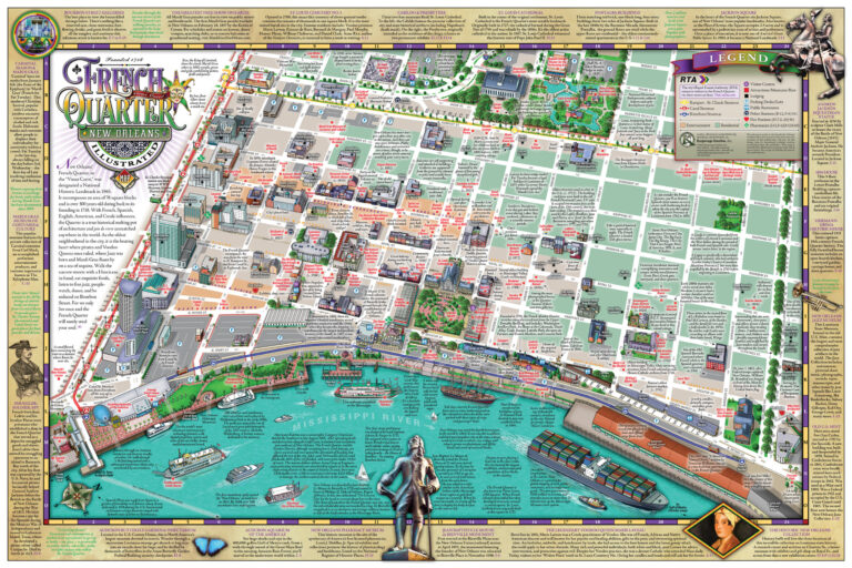 Printable Map Of French Quarter New Orleans | Adams Printable Map