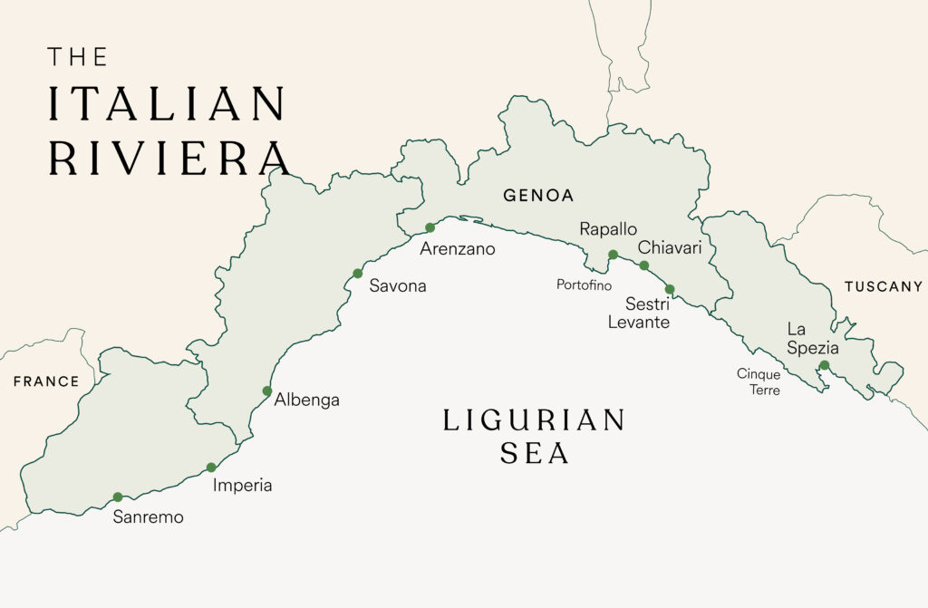 Map Of Italian Riviera Italy | Adams Printable Map