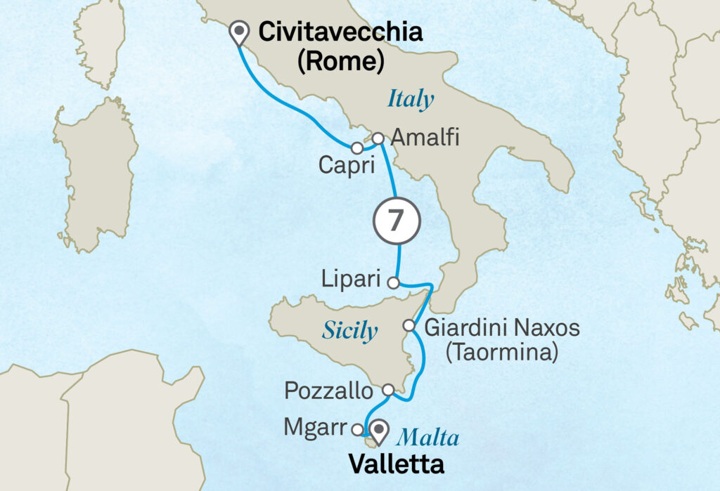 Map Of Italy And Malta | Adams Printable Map