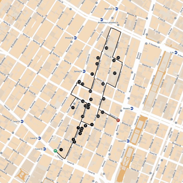 Map Of Little Italy New York City | Adams Printable Map