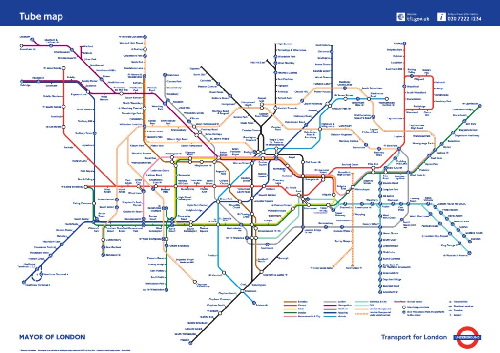 Printable Tube Map Of London Underground | Adams Printable Map