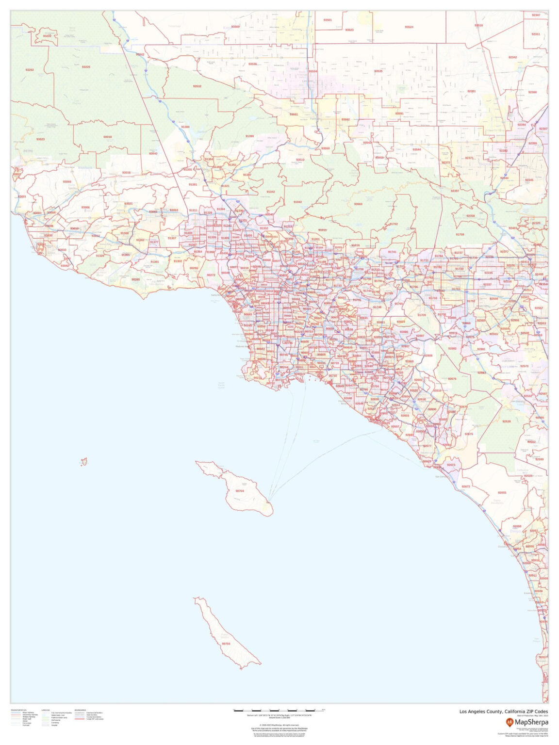 Los Angeles County Zip Code Map Printable | Adams Printable Map