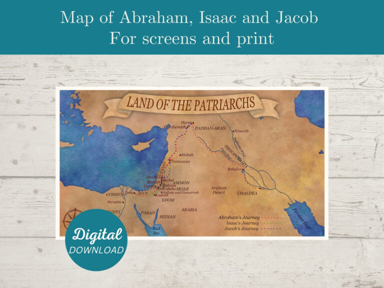 Printable Map Of Abraham's Journey | Adams Printable Map
