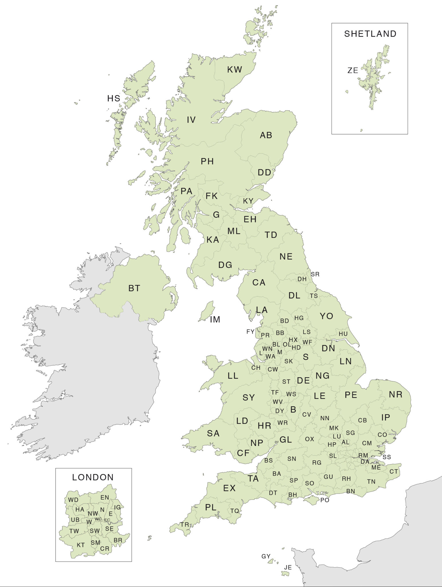 Free Printable Postcode Map Of Northern Ireland | Adams Printable Map