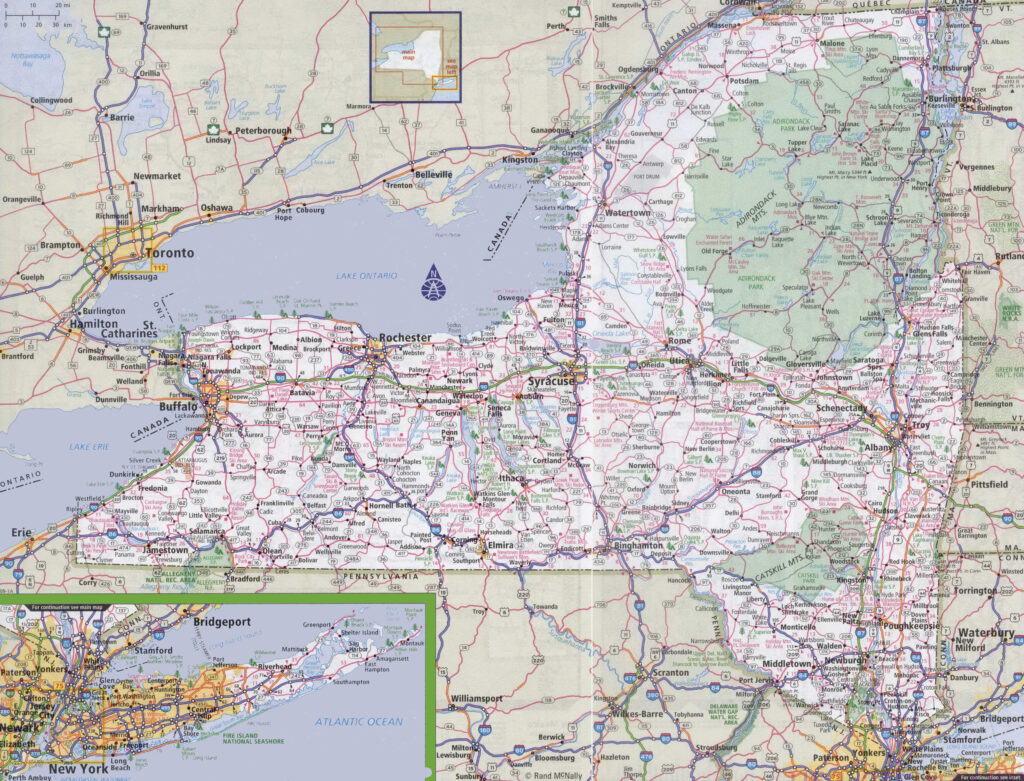Free Printable Map Of New York State | Adams Printable Map