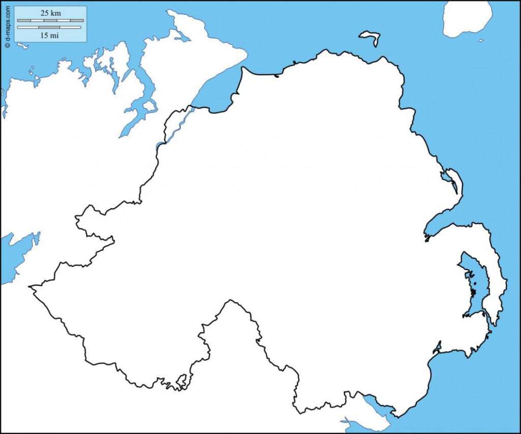 Blank Map Of Northern Ireland | Adams Printable Map