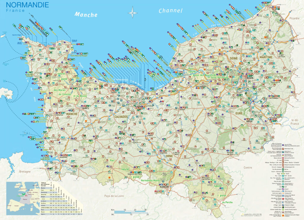 Printable Map Of Normandy France | Adams Printable Map
