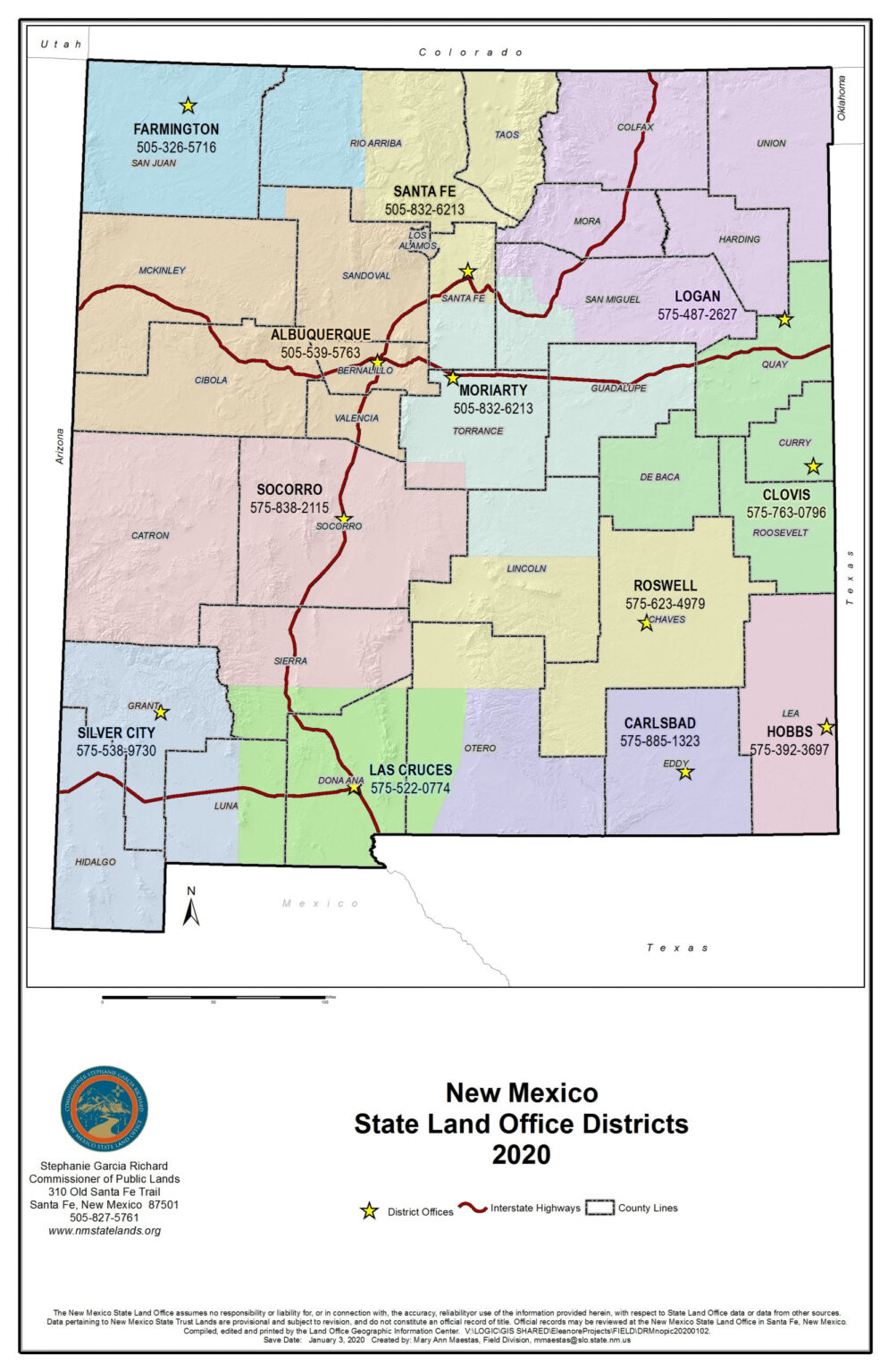 Free Printable Map Of New Mexico | Adams Printable Map