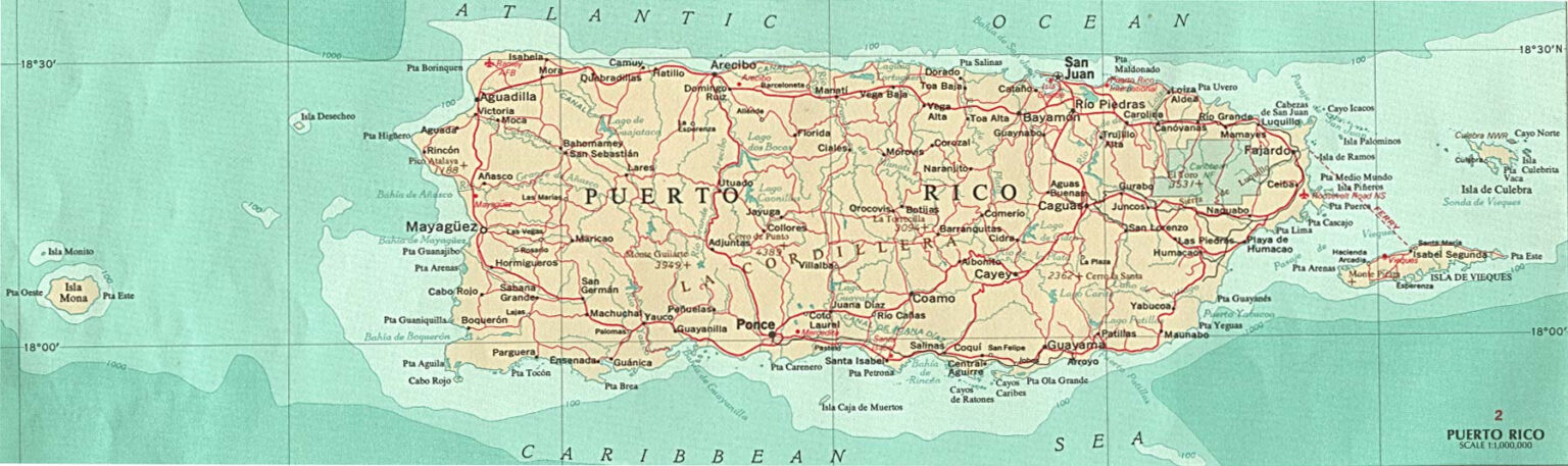 Free Printable Map Of Puerto Rico | Adams Printable Map
