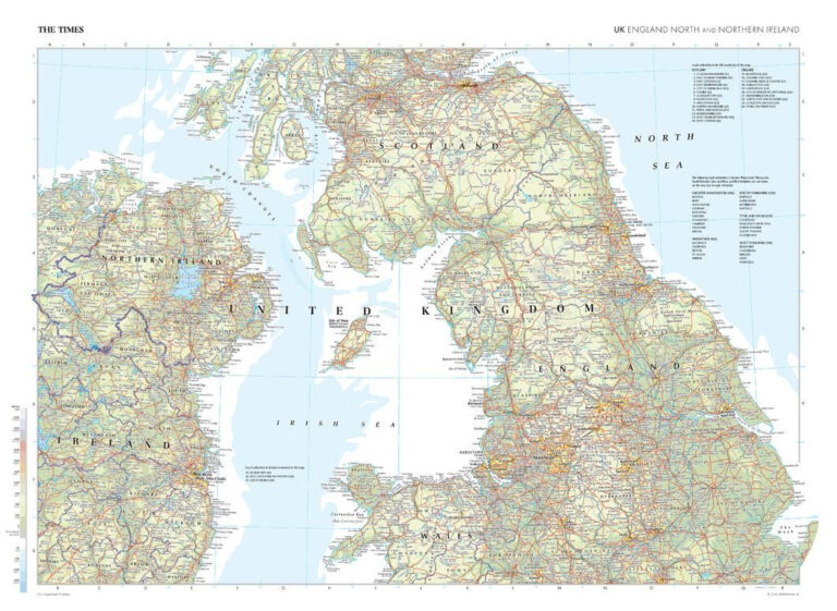 Map Of Southern Scotland And Northern England | Adams Printable Map