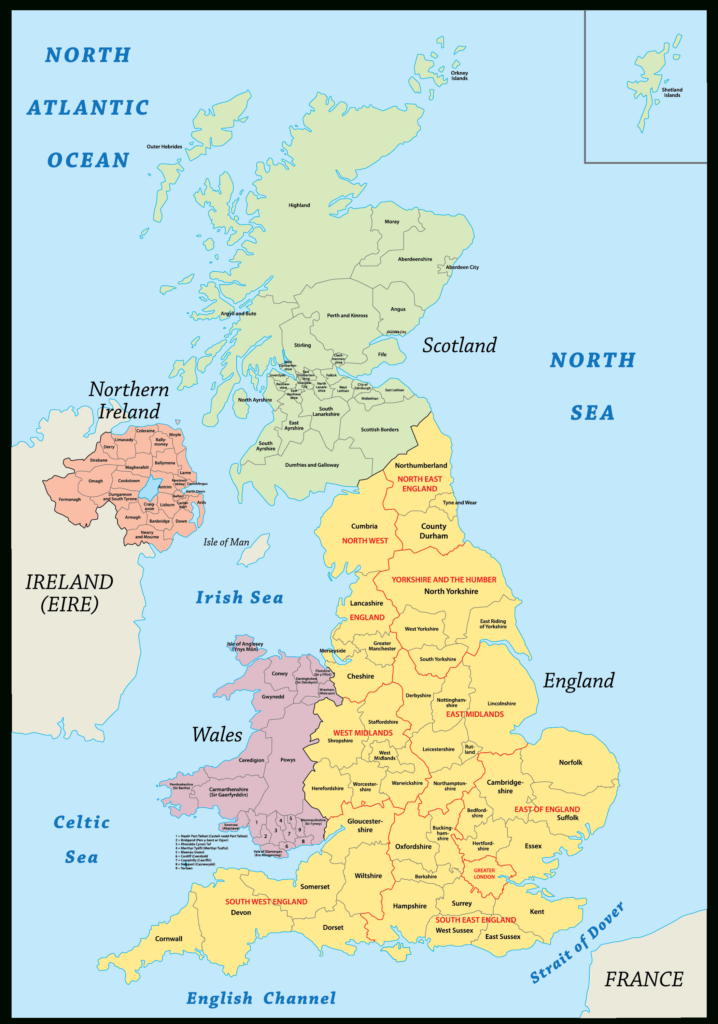 Maps Of England And Scotland | Adams Printable Map