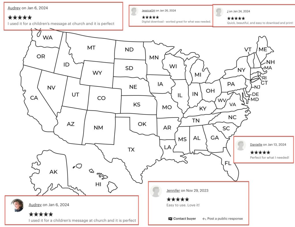 Free Printable US Map With States Labeled | Adams Printable Map