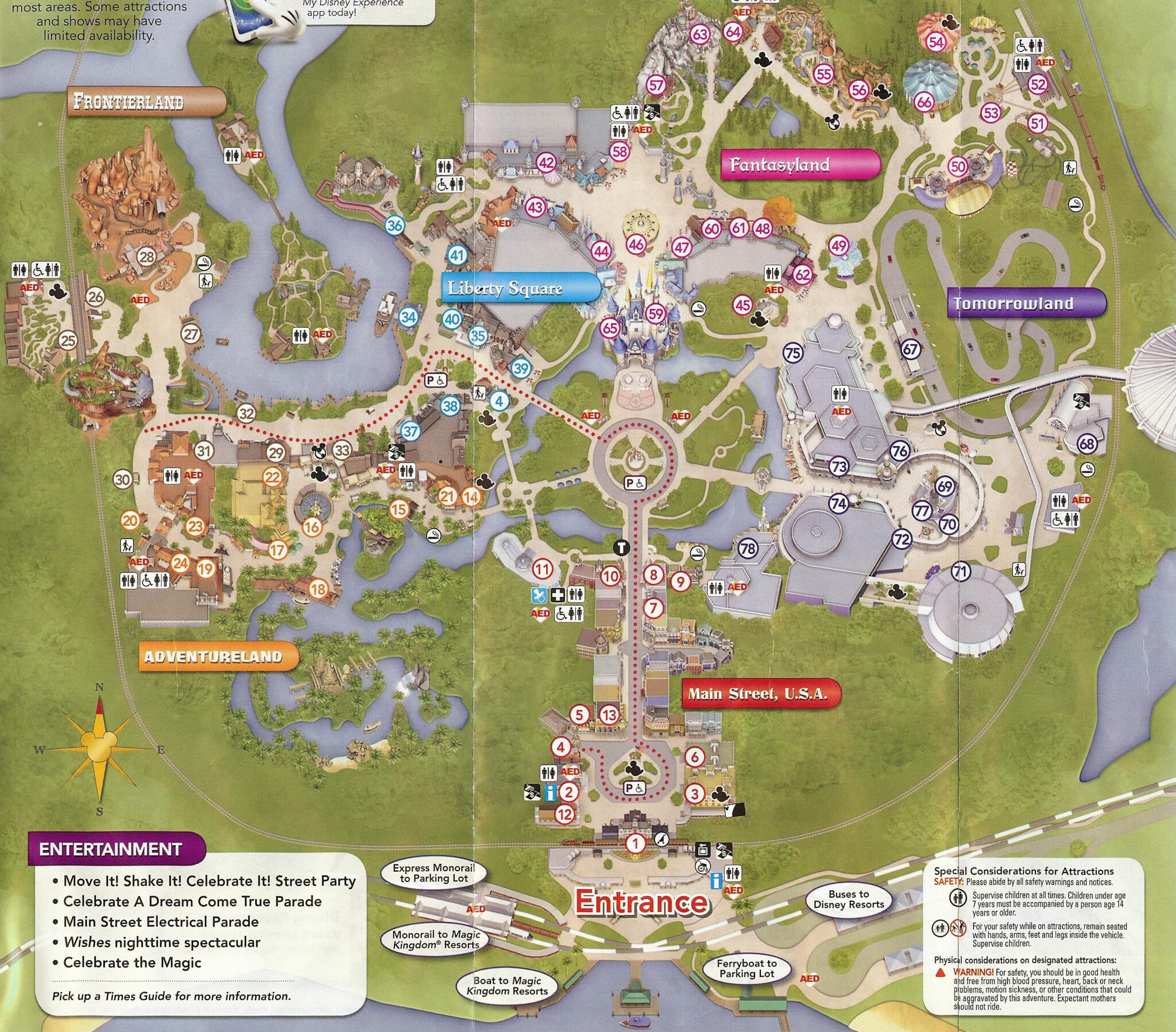 Printable Map Of Magic Kingdom Disney World | Adams Printable Map